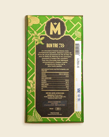Ben Tre 78% Dark Chocolate Bar – Intense & Balanced – Marou Chocolate