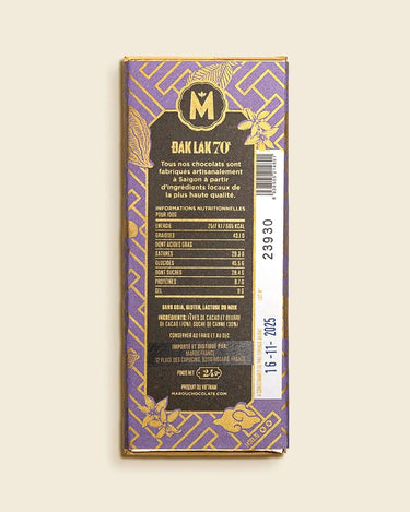 Dak Lak 70% Single Origin Mini Chocolate Bar – Marou Chocolate