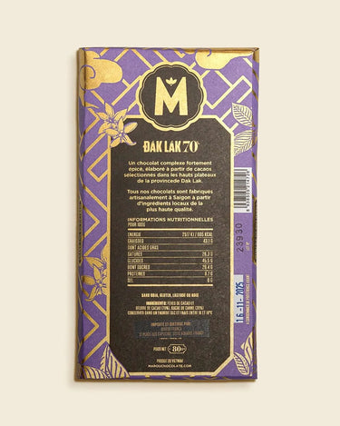 Dak Lak 70% Complex Chocolate Bar – Spicy Finish – Marou Chocolate